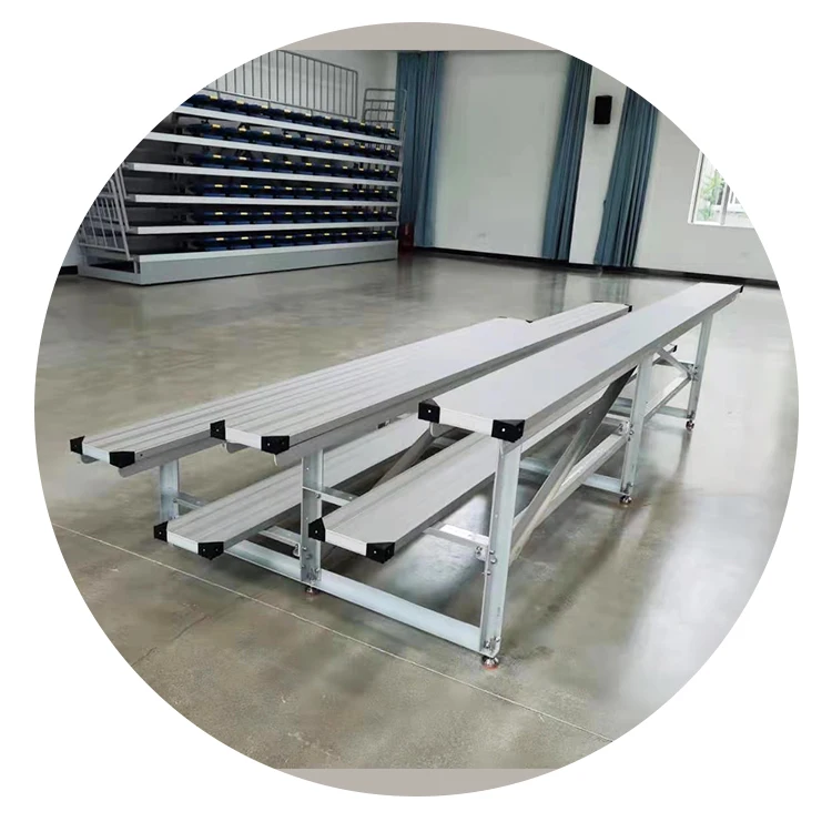 Elevated Tip And Roll Aluminum Gym Bleachers Mobile Tribune Seats Sport ...
