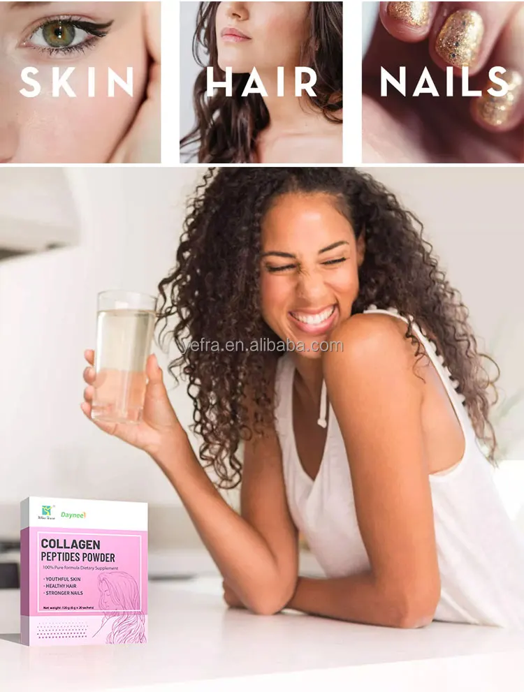Collagen Peptides Powder Smooth Skin Whitening Glow Hair Nails Beauty ...