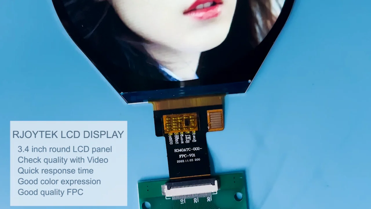 Rjoytek Custom Circular Lcd Capacitive Touch Screen 2.1/2.5/2.8/3.6/4/5 Inch Ips Tft Round Lcd ...