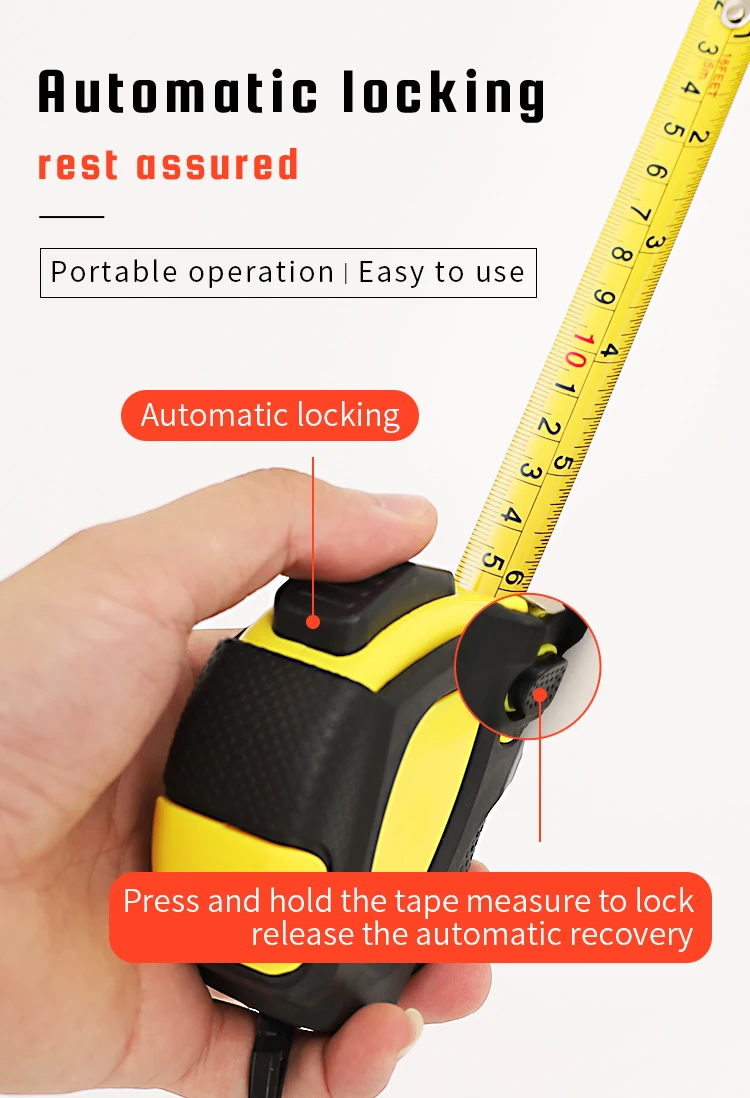 High Quality Automatic Lock 3m 5m 7.5m Customized Tape Measure - Buy ...