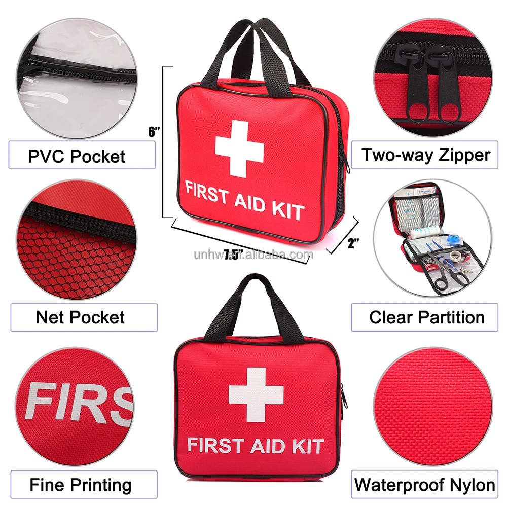 Portable Emergency Kit Waterproof Travel First Aid Bag Med Kit Medical ...