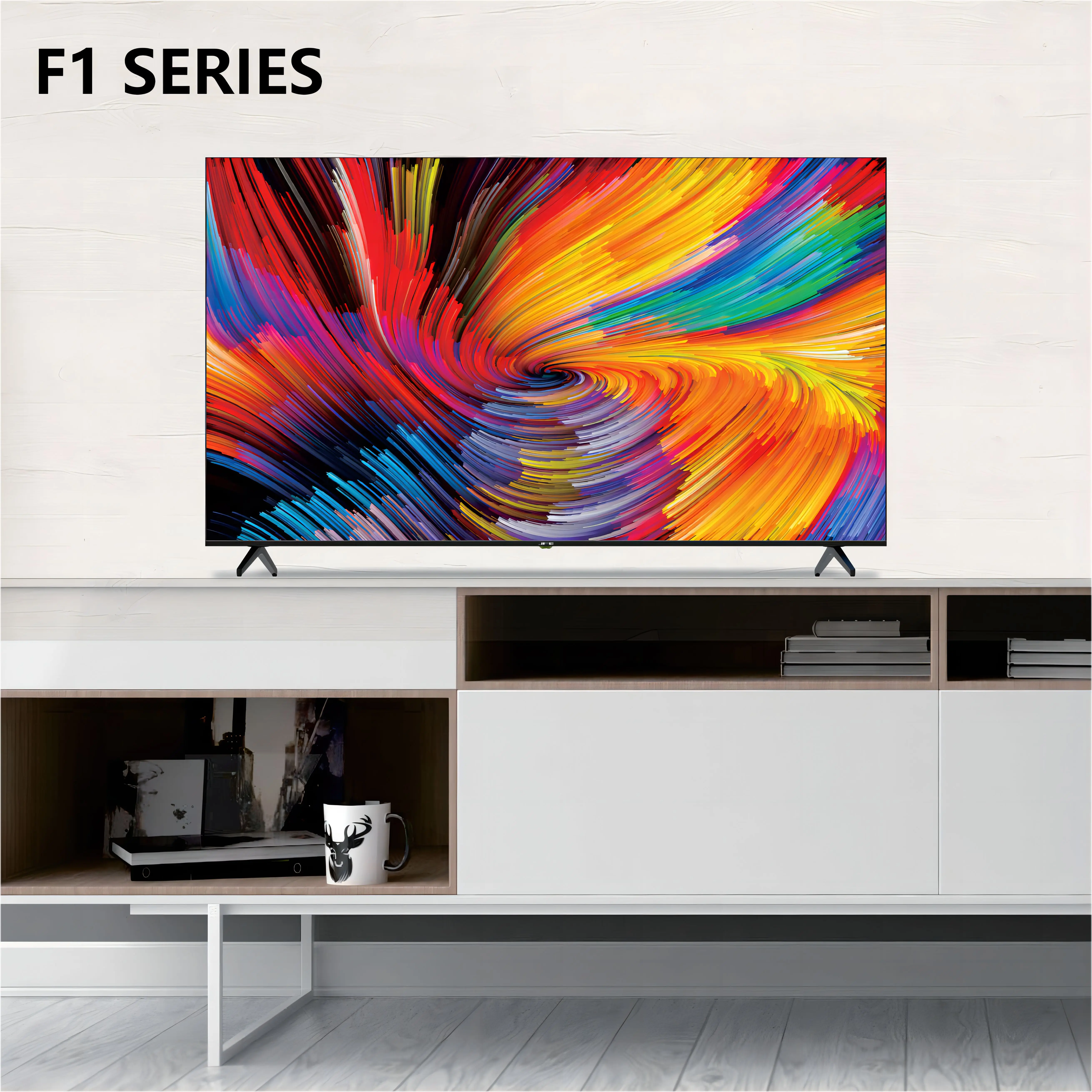 F1 Series Full Screen Multi-style Color 75-inch Android Smart Led Tv ...