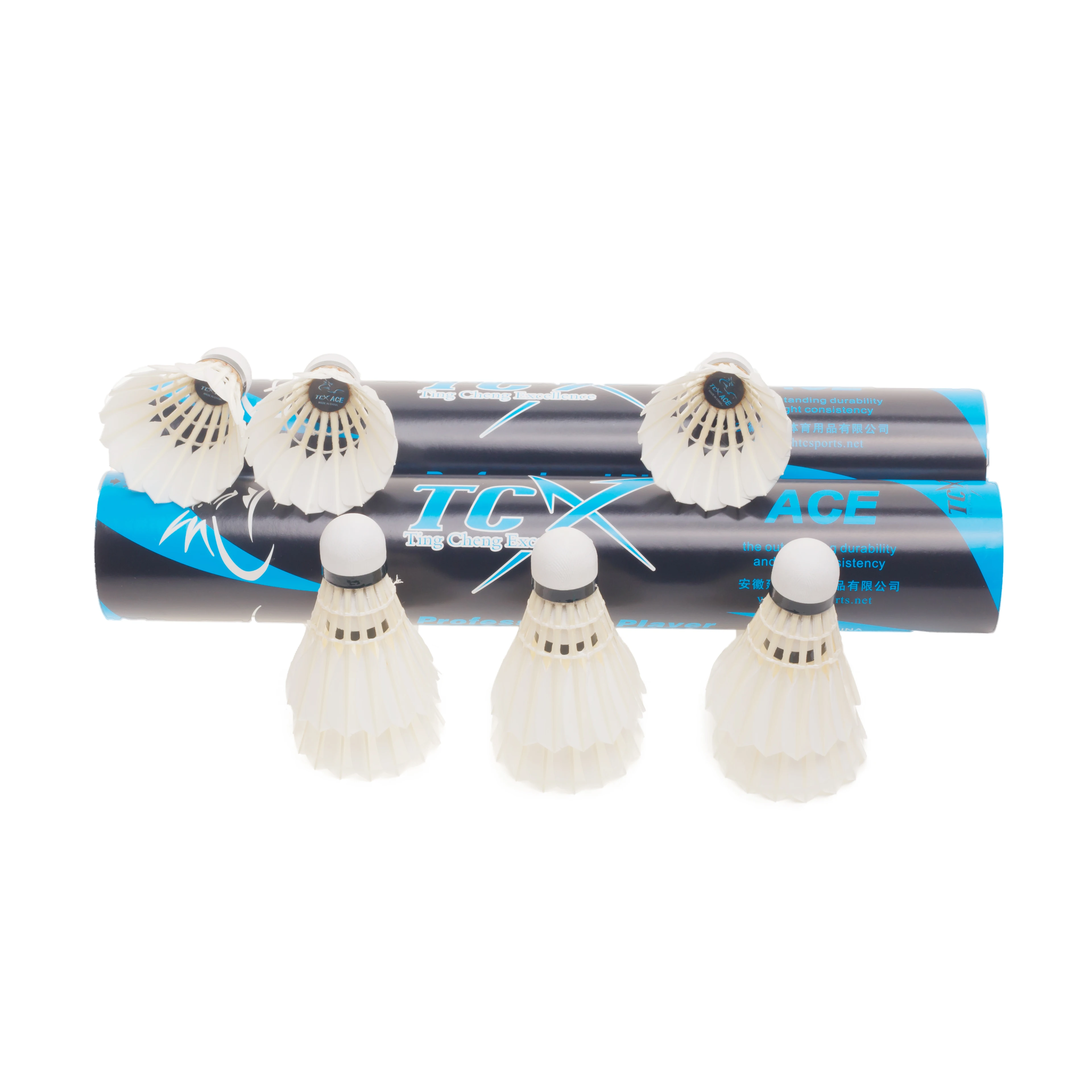 TCX-PRO Shuttlecock Most Precise Durable Goose Feather Natural Cork ...