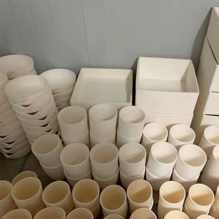 Customized Zirconia Ceramic Melting Crucible Pot 30-100 kg Refractory ...