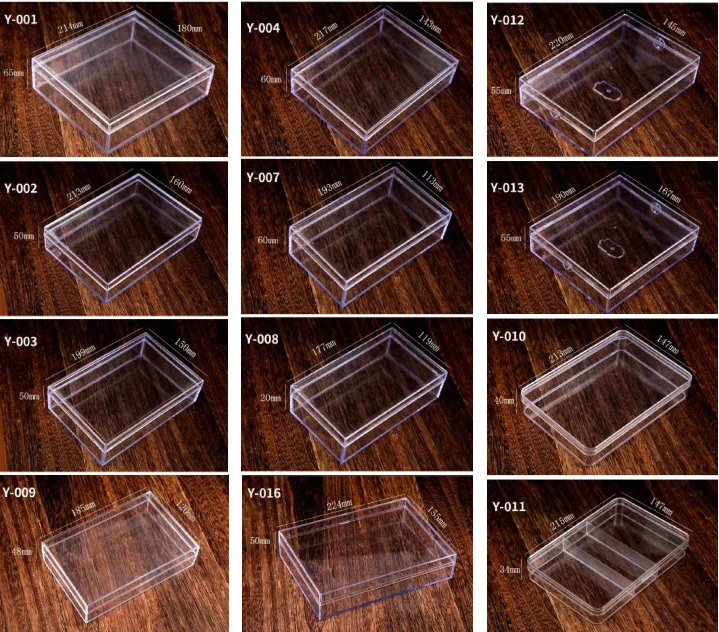 Customized Mini MOQ Clear Plastic PS Packaging Boxes