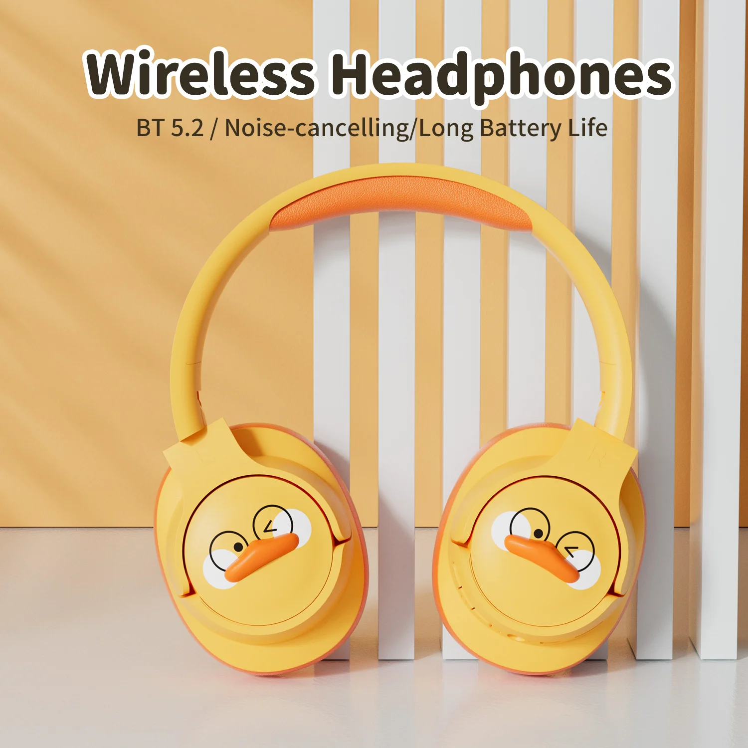 NOMO Duck Cartoon Wireless & Wired Headphones with Microphone - BT 5.2 ...