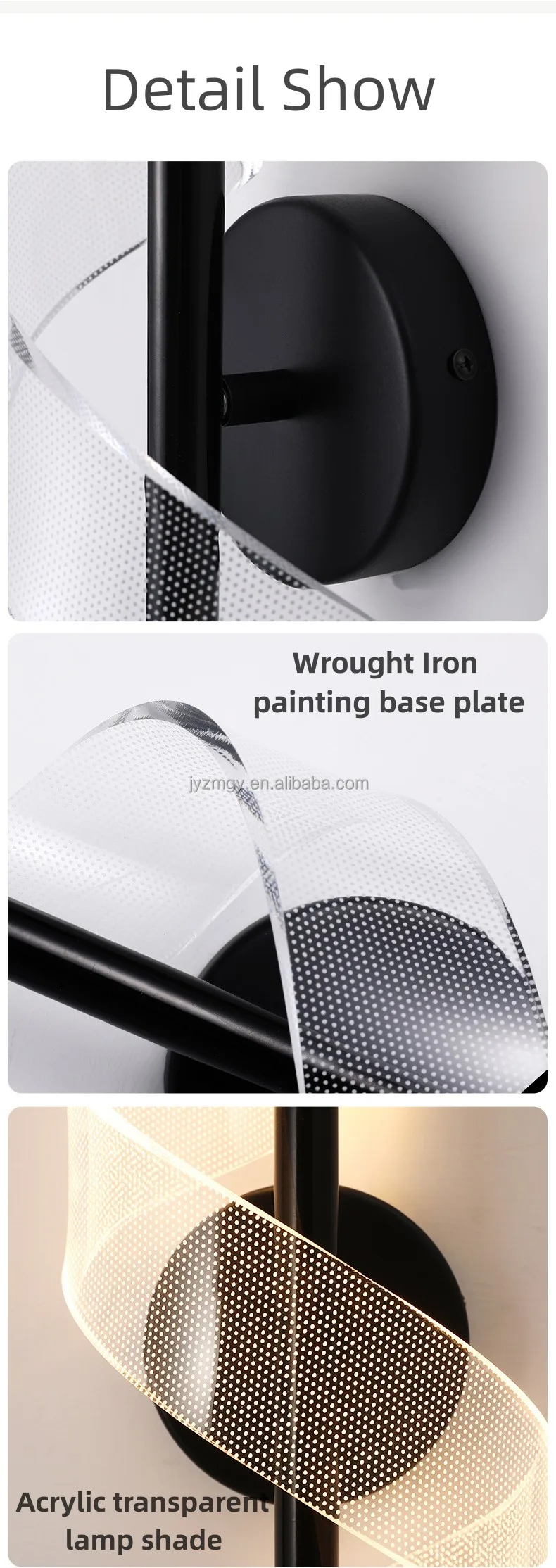 Jylighting Modern Simple Luxury Transparent Wall Lamp Acrylic Metal ...