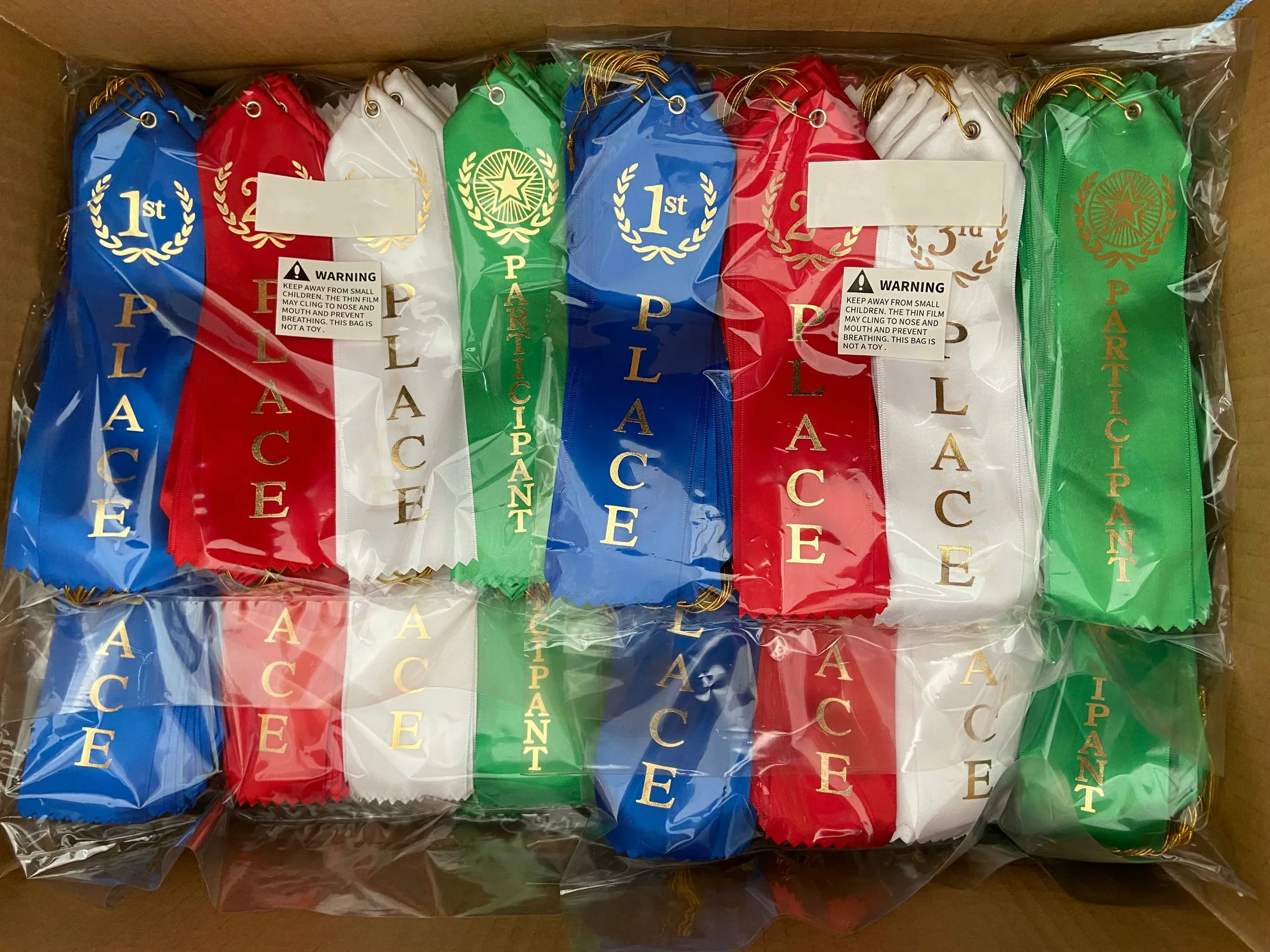 Custom Print Logo Satin Rosettes Ribbons Awards For Olympics Swimming ...