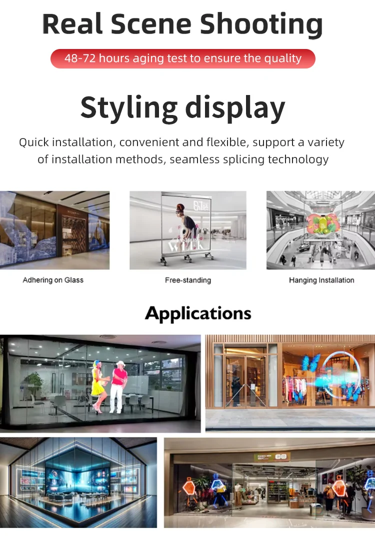 1500*250mm P3.91 Self-Adhesive Advertising Display Ultra-Thin ...