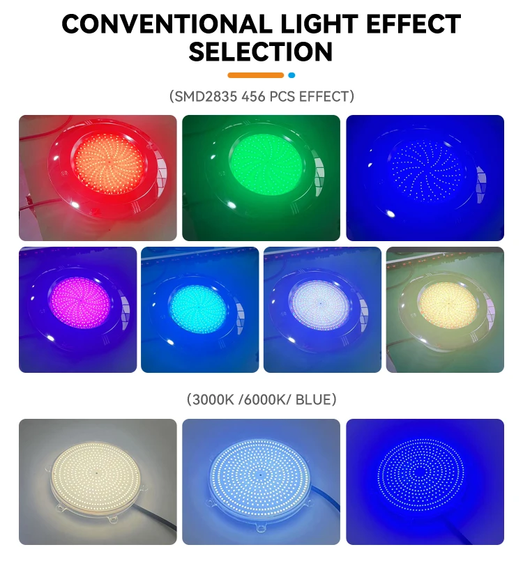 PAR56 Embedded Underwater Lamp IP68 WaterProof Light Pool Recessed ...