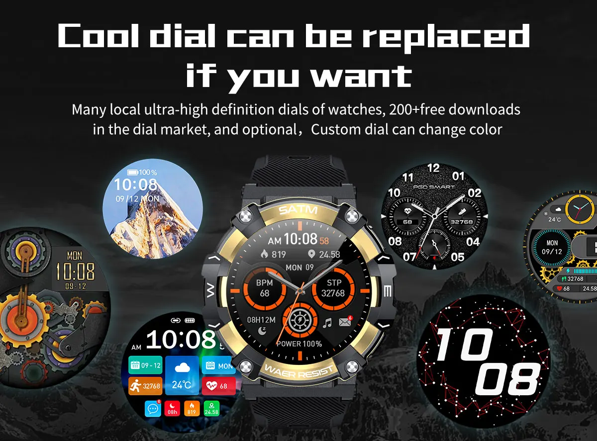 Pg666 2024 Men Smartwatch Amoled Show Hd Touch Screen Blue Tooth Call Blood Oxygen Fitness ...