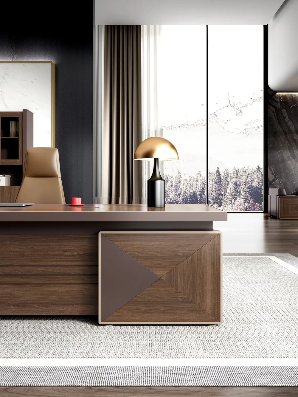 Modern Office Executive Desk Executive Office Desk Stations Wooden L ...