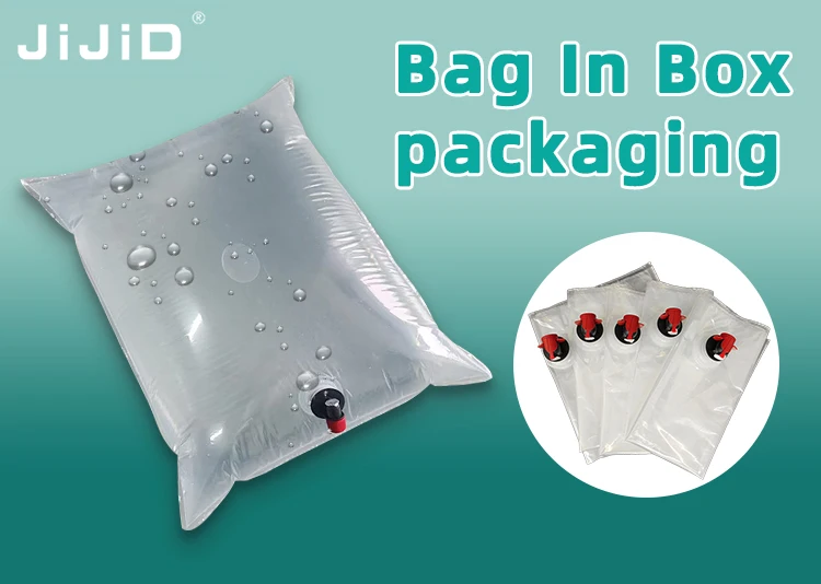 JIJID Transparent BIB Bags with Pull-Ring Valve for Juices