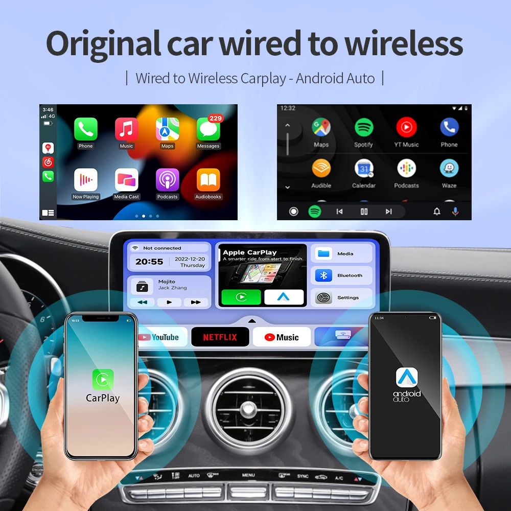Ushilife Carplay Ai Box - Wireless Carplay Adapter Plus