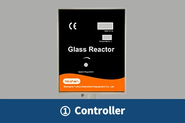 Lab Chemical Bioreactor Jacketed Glass Agitator Coated Tank