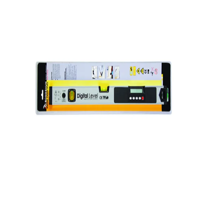 White Digital Laser Level Ruler Angle Gauge Finder Horizontal Vertical ...