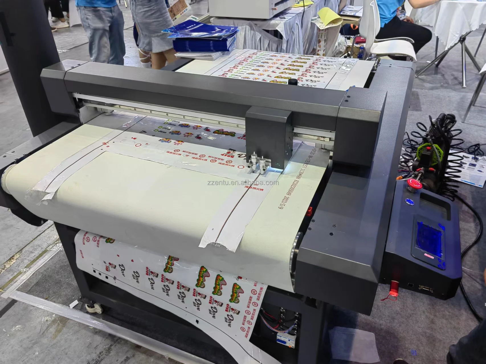 70*90cm Rolling Dtf Sticker Flatbed Cutter Machine Pvc Platform Die ...