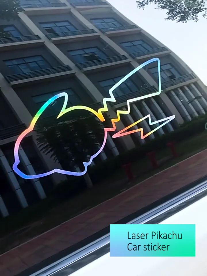 Cute Laser Pikachu Stickers Die Out Cartoon Anime Decals Transfer ...