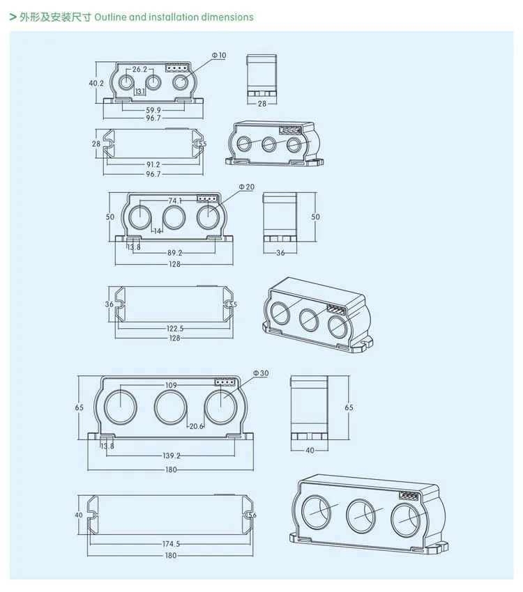 Sen-ctbs1 Three-phase Current Transformer Integrated Current Signal ...