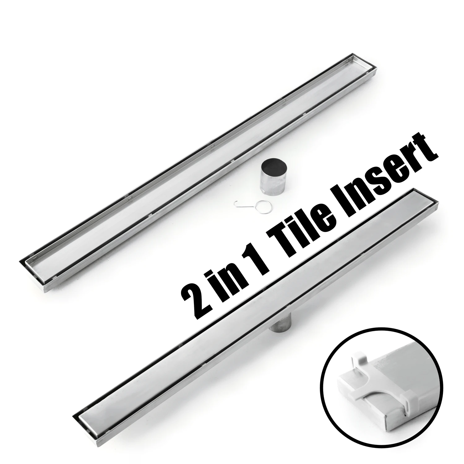 Hot Sale 2 In 1 Invisible Tile Insert Floor Drain Stainless Steel ...