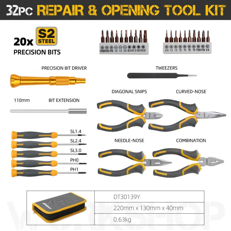 NEOBRISKEN Screwdriver Driver 32-piece Set Precision Maintenance Tool ...