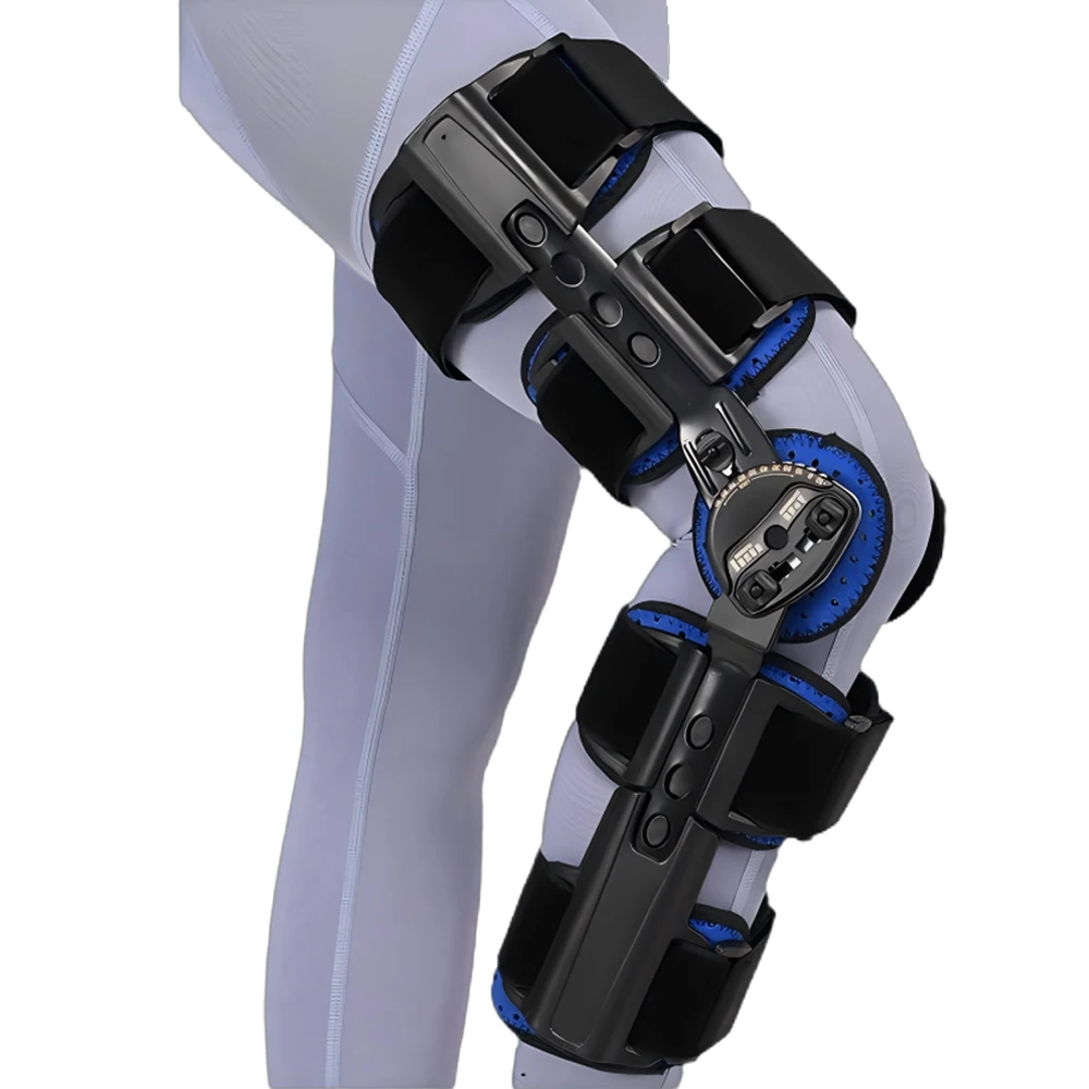 Professional Hinged Knee Joint Fixator Brace with Strap for Pain Relief ...