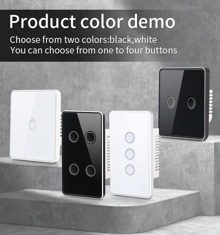 Smart Wifi Wall Light Switch Led Light Touch Switch Glass Electrical ...