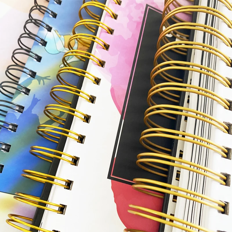 Factory Custom 2024 Planner Cheap A5/a6 Hardcover Spiral Notebook 500 ...