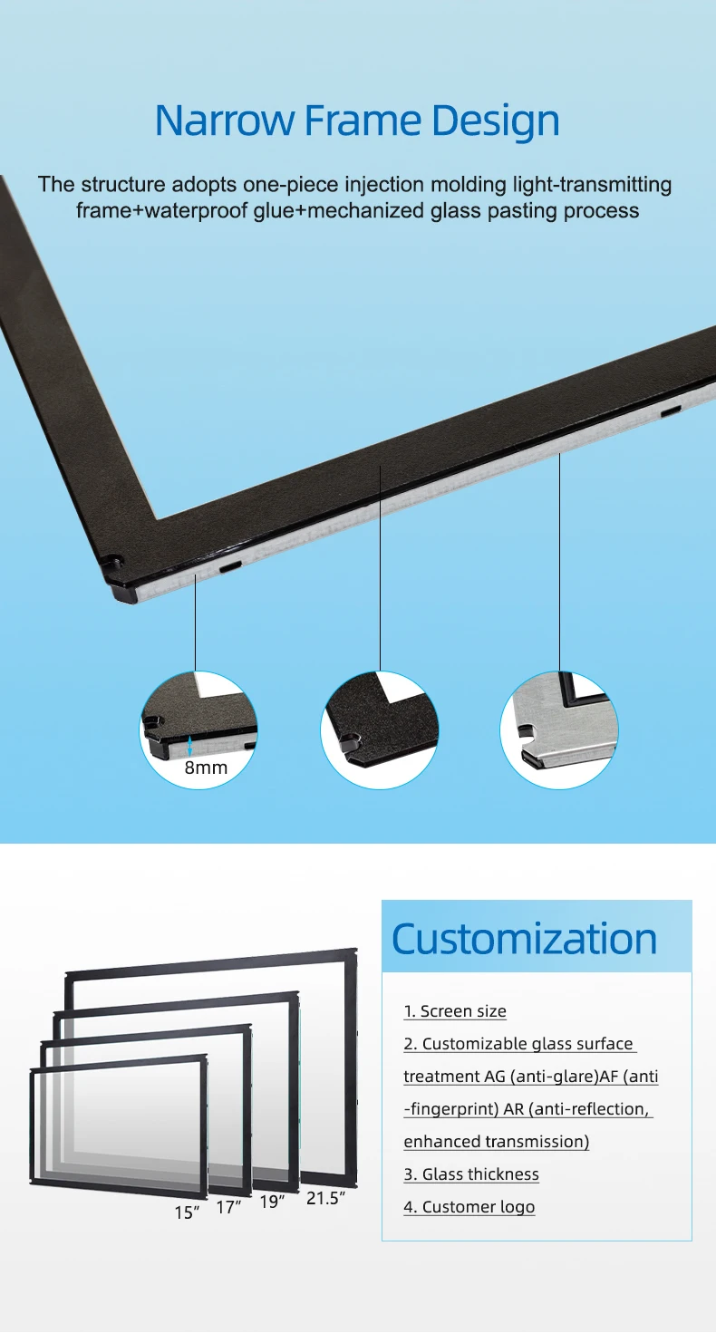 19-Inch Industrial IR Multi-Touch Glass Interactive Computer Accessory ...