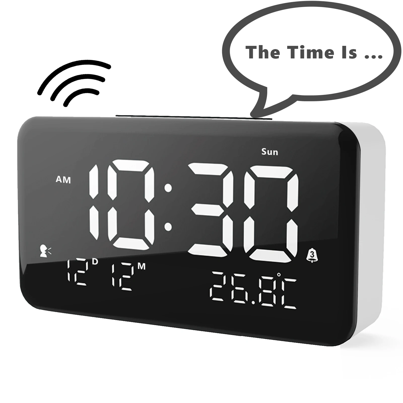 Night Light Desk LED Countdown Timer Loud Voice Alarm & Vibration ...