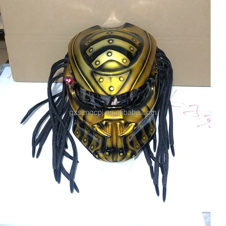 Hunter Yautja Mask - Stylish Predator Motorcycle Helmet