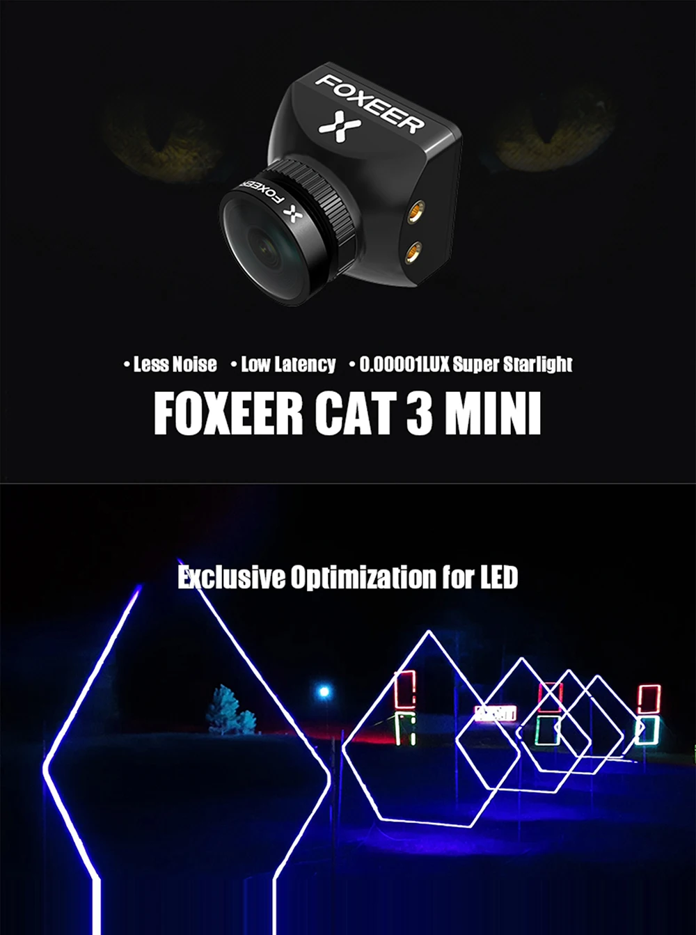Hoshi Foxeer Cat 3 Micro / Foxeer Cat 3 Mini Fpv Camera Low Latency Low ...