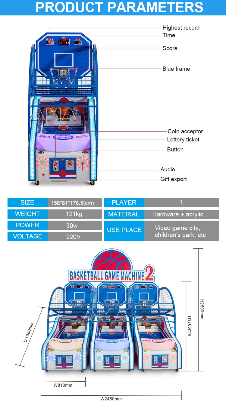 AMA Basketball Game Machine - Fun & Skill for Kids