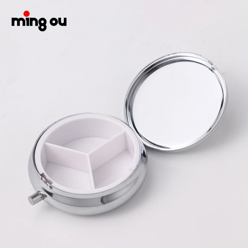 Round Sublimation Decorative Metal Pill Box - Durable & Stylish