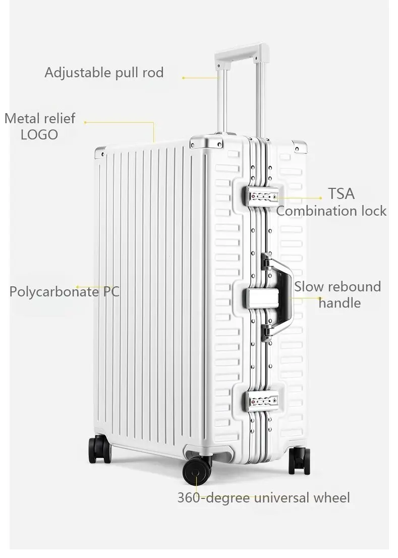 Customized Aluminum Frame Luggage - Eco-Friendly & Durable