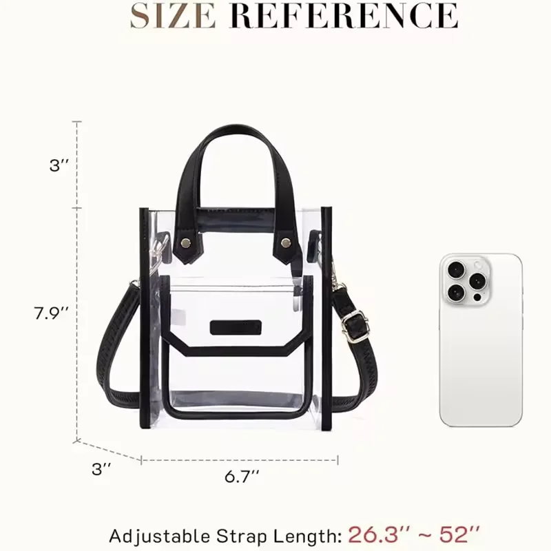 Stadium Approved Small Clear Purse - PVC Crossbody Bag