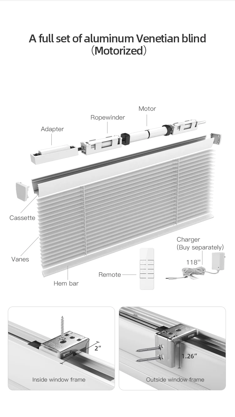 Smart Blinds by ZSTARR - Automatic Venetian Window Blinds