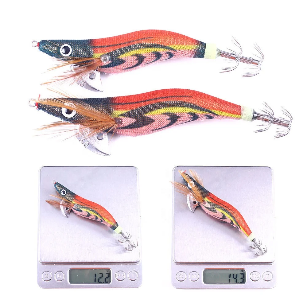 Octopus Model Squid Jig 12g/14g Egi Shrimp Wobbler Wood Shrimp Squid ...