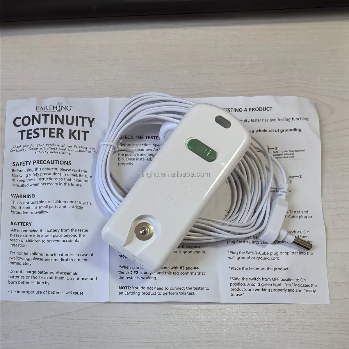 Earthing Product Tester Kit Conductive Grounding For Fitted Sheet/flat ...