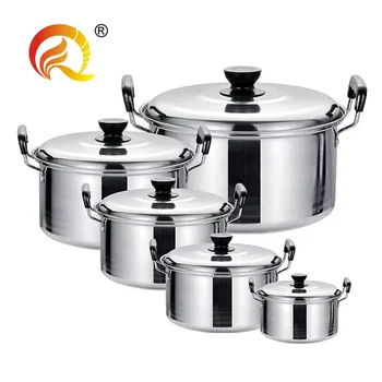 Wholesale Stainless Steel Cookware Pots Set Kitchen Ware 10pcs Soup ...