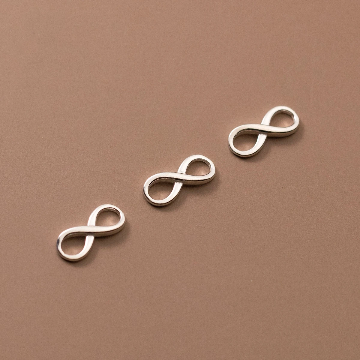 Genuine Sterling Silver Infinity Clasps for Jewelry Necklace Bracelet Making Connect S925 8 ...