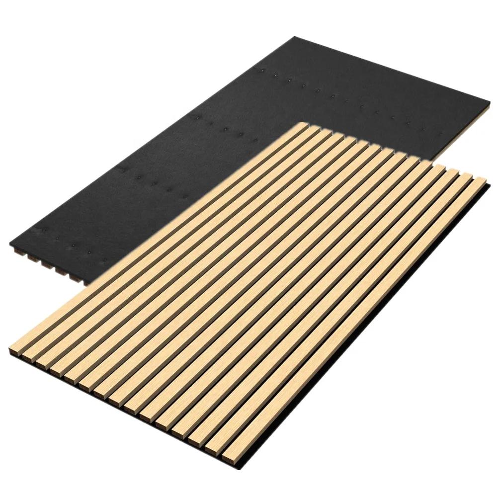 Soundproofing Sound Absorb 3d Slat Mdf Pet Board Wall Panels 0.6x0.6m ...