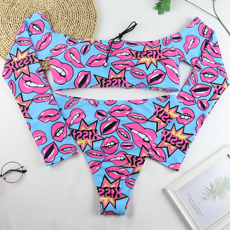 TW9203767 Hot Selling Custom Logo Bathing Suit Beachwear Long Sleeve ...