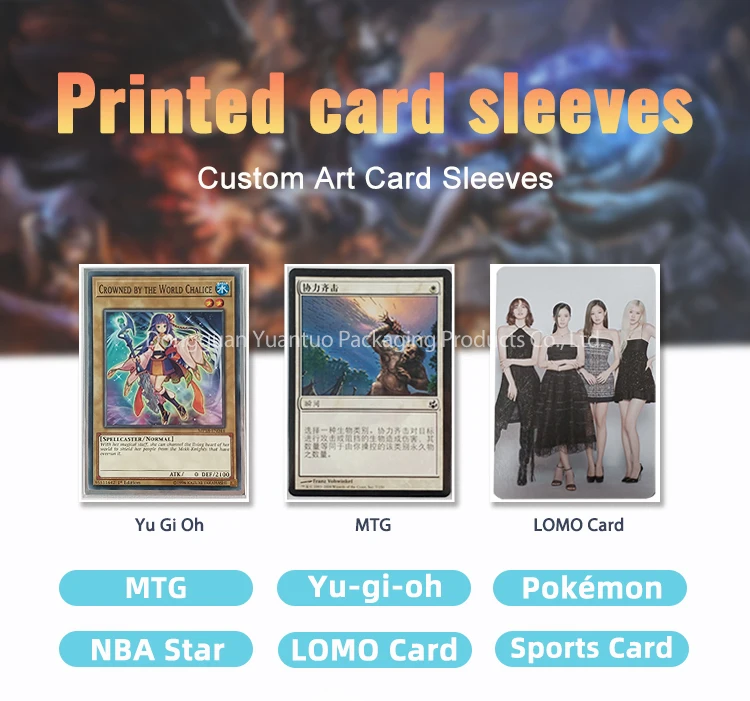 Custom Borders Clear Plastic Card Sleeves for MTG & Yugioh