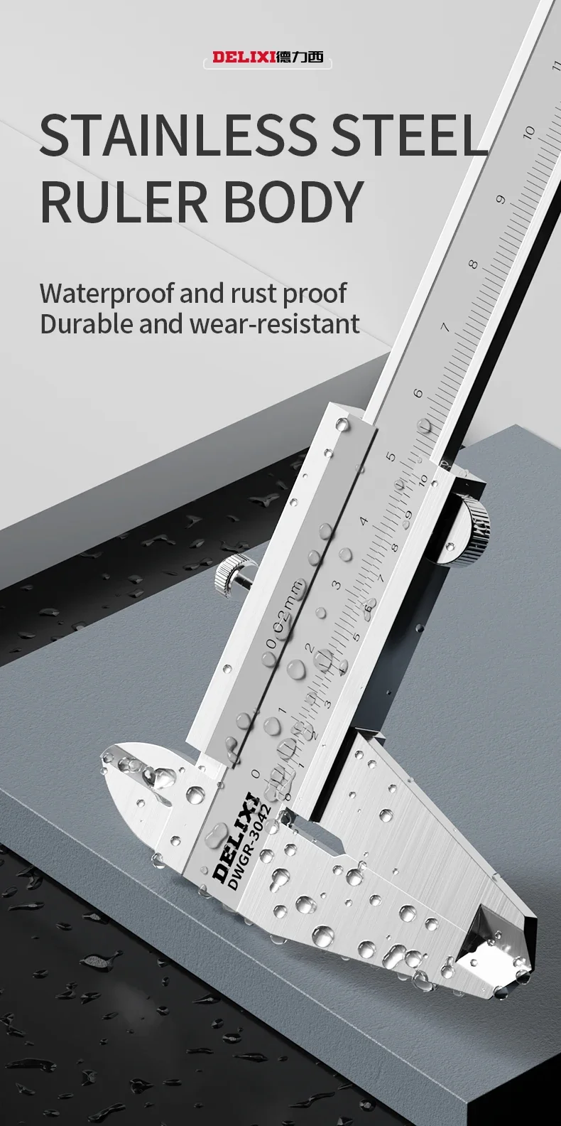 Stainless Steel Vernier Caliper Oil Standard Small Household Industrial ...
