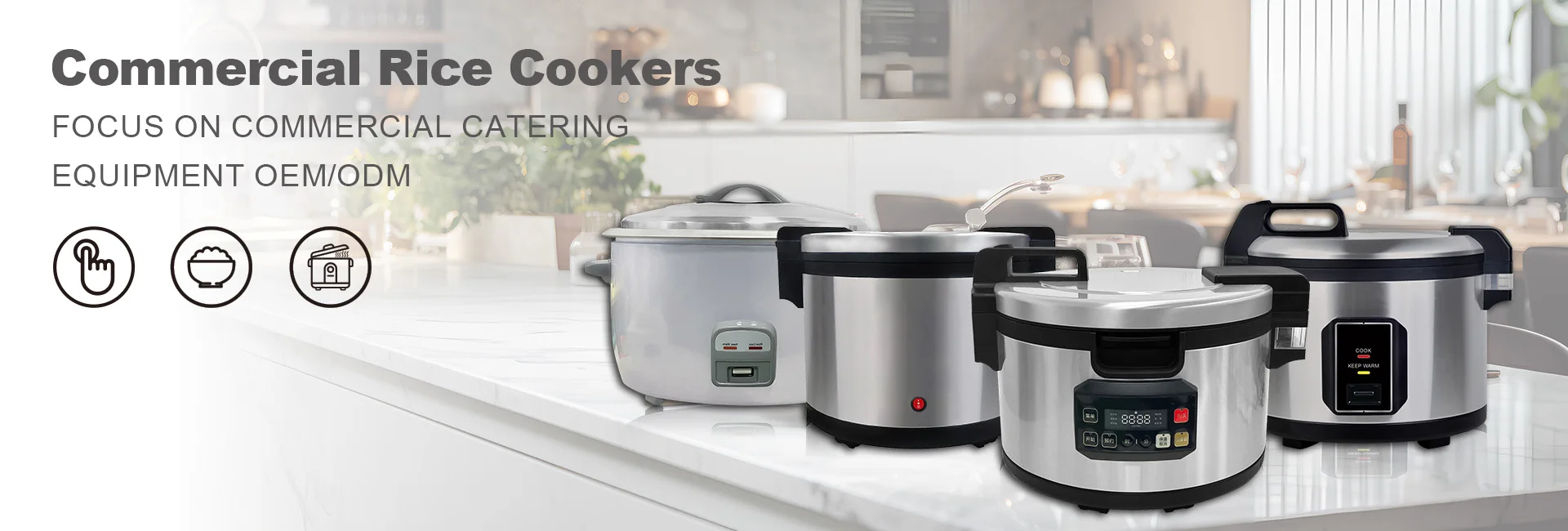 Commercial Smart Rice Cooker with 7 Cooking Modes & LED Display, 38-Cup ...