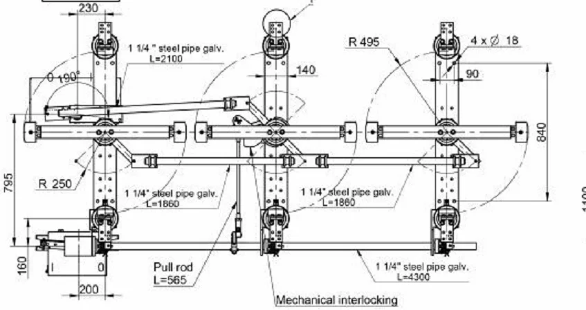 Outdoor 3 Phase 3 Pole Double Side Break Disconnector Switch 69KV 72 ...