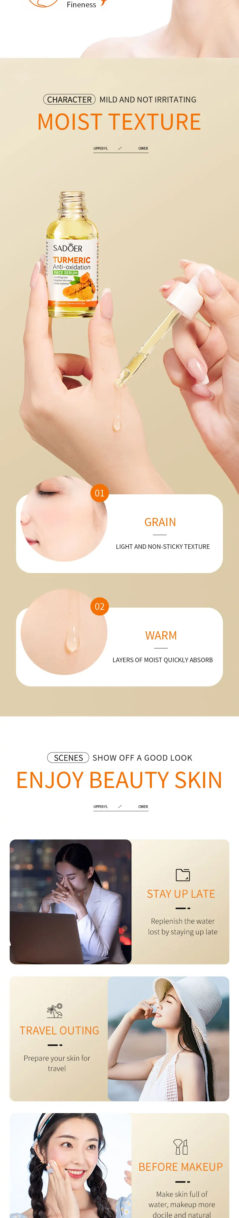 SADOER Turmeric Essence - Moisturizing Anti-Aging Serum
