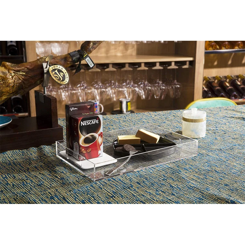 Clear Stacking Acrylic Trays Lucite Tray Serving Tray With Handles ...