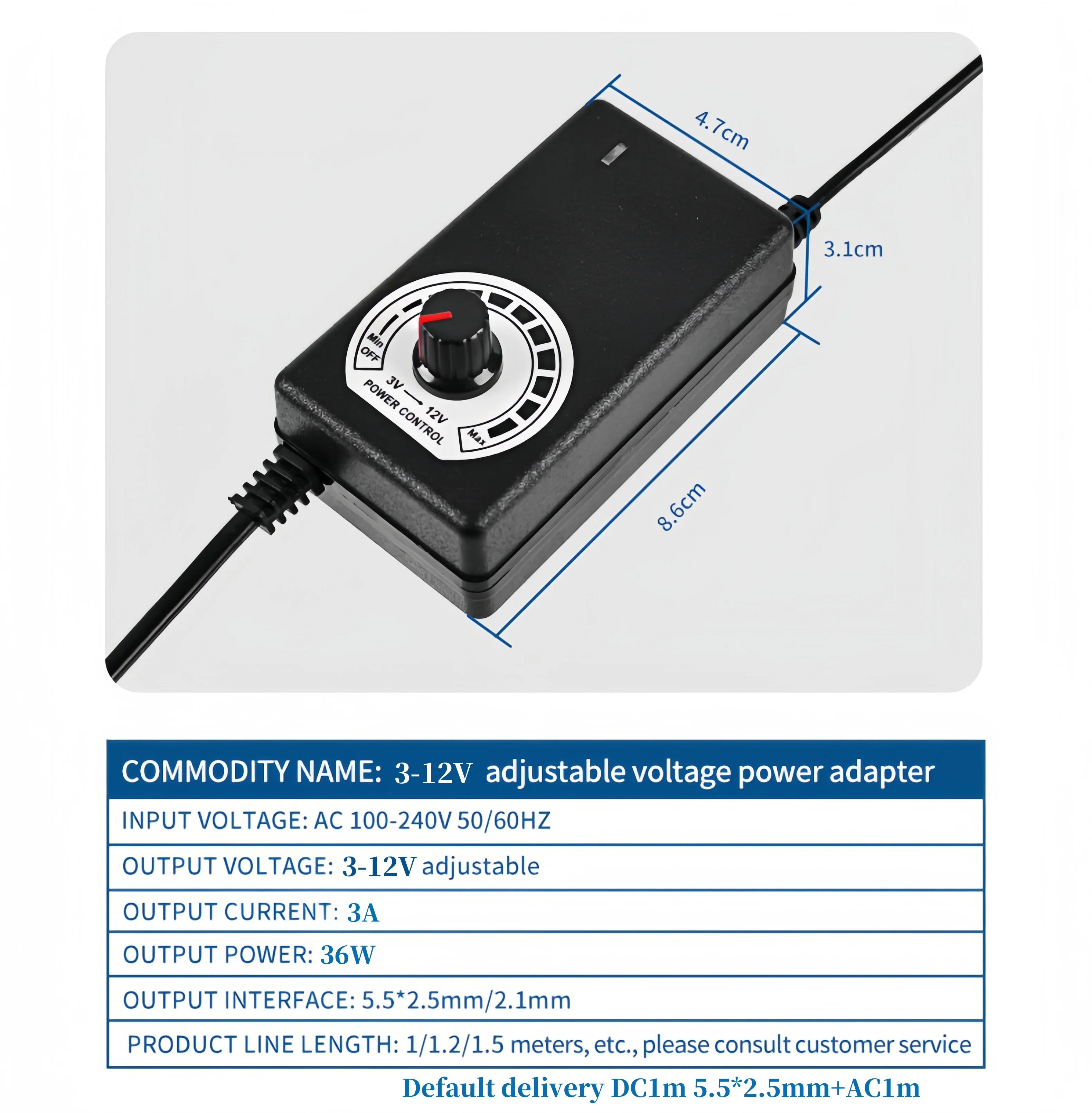 DC Adjustable Power Supply 3-12v 3-24v 9-24v 9-36v 1a 2a 3a 5a 10a ...